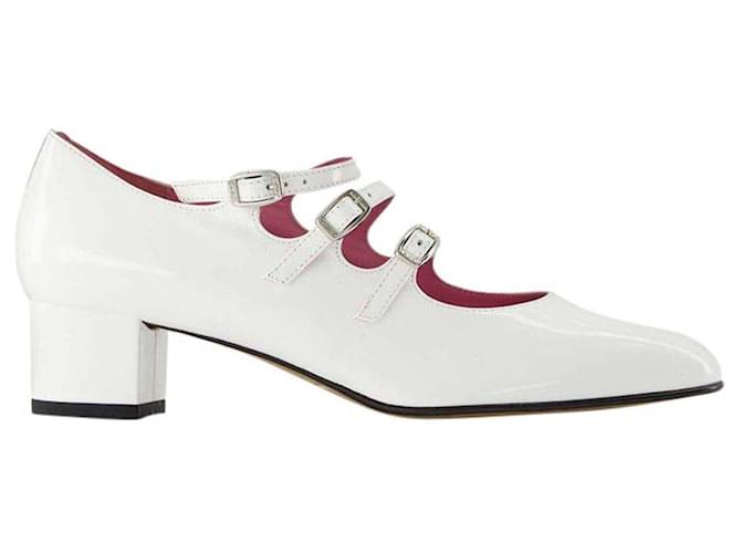 Escarpins Kina - Carel - Blanc - Cuir Verni ref.732129 - Joli Closet
