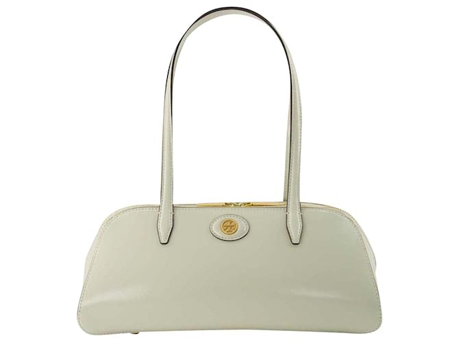 Tory Burch Small Robinson Satchel in White Leather ref.732385 - Joli Closet