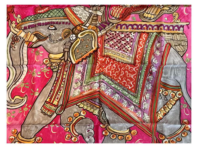 Hermès BELOVED INDIA Soie Multicolore ref.737804 - Joli Closet