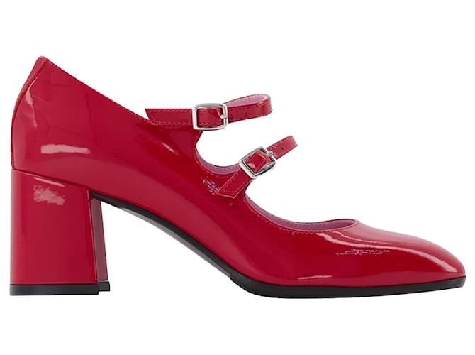 Escarpins Alice - Carel - Rouge - Cuir Verni ref.748882 - Joli Closet