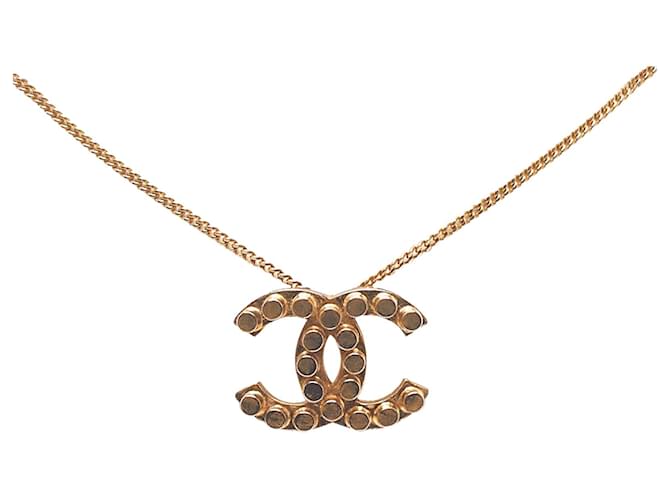 Collier Chanel Gold Coco Mark Métal Plaqué or Doré ref.764113 - Joli Closet
