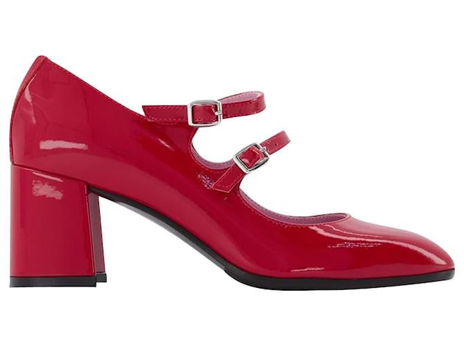Escarpins Alice - Carel - Rouge - Cuir Verni ref.794552 - Joli Closet