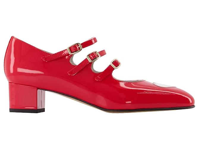 Escarpins Kina - Carel - Rouge - Cuir Verni ref.843642 - Joli Closet