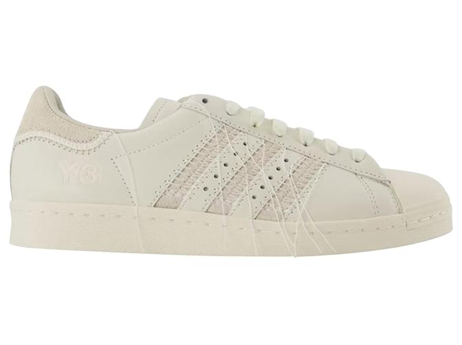 Y3 Y-3 Superstar Sneakers - Y-3 - Leather - Off White Brown Beige ref ...