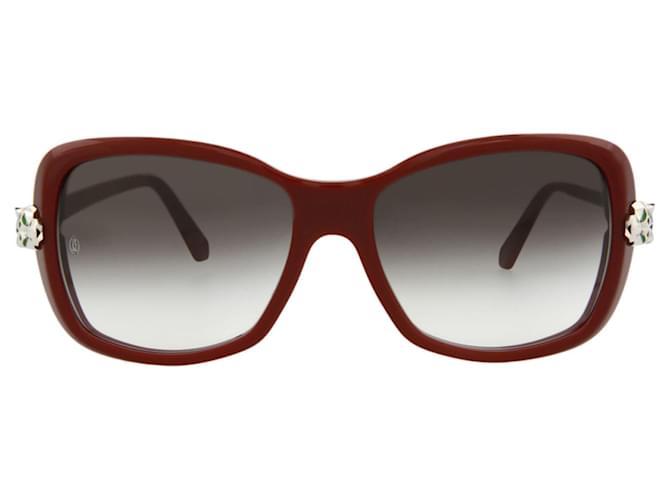 Cartier Square-Frame Acetate Sunglasses Red Cellulose fibre ref.856486 ...