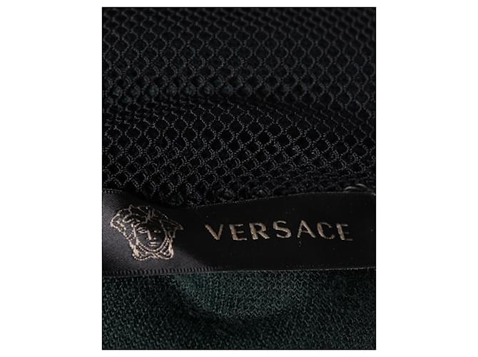 Versace Medusa Logo Zip Up Hoodie in Green Velvet ref.862257 - Joli Closet