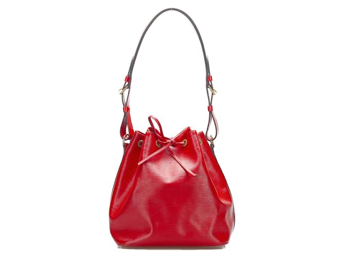 Louis Vuitton Epi Petit Noe M44107 Red Leather Pony-style calfskin ref ...