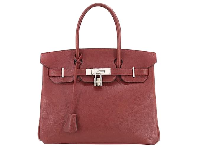 Hermès HERMES BIRKIN 30 Red Leather ref.887074 - Joli Closet