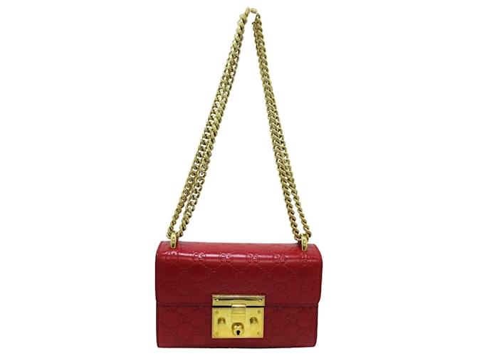 Gucci Padlock Red Leather ref.931935 - Joli Closet