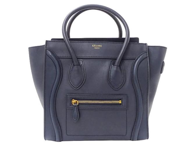 Céline Luggage Navy blue Leather ref.949925 - Joli Closet