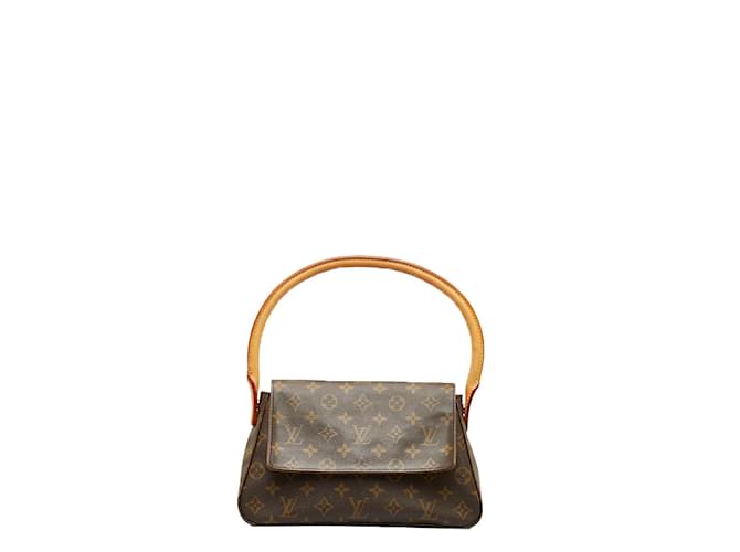 Louis Vuitton Monogram Mini Looping M51147 Brown Cloth ref.1000830 ...