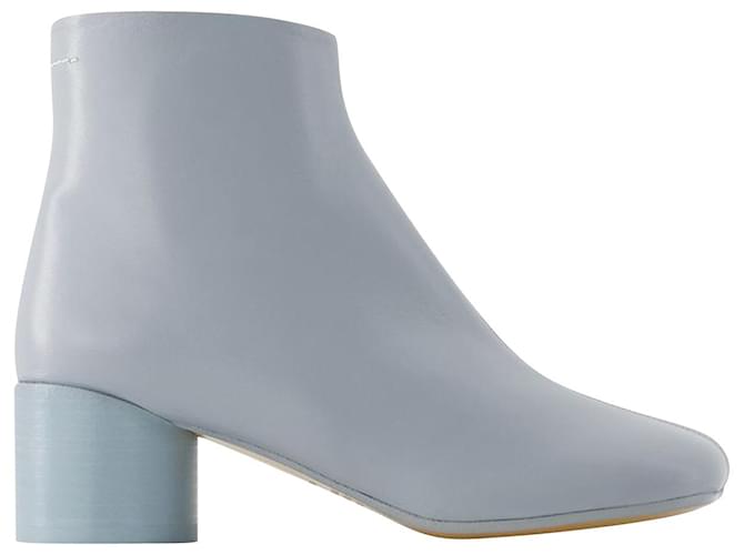 Maison Martin Margiela 6 Anatomic 50 Ankle Boots - MM6 Maison Margiela - Leather - Blue ref ...