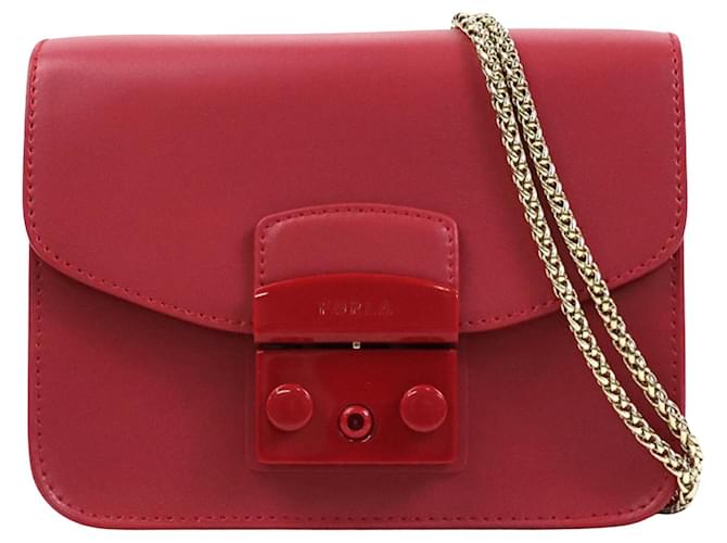 FURLA METROPOLIS Red Leather ref.973416 - Joli Closet