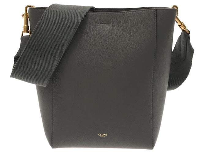 Céline Sangle Grey Leather ref.976997 - Joli Closet
