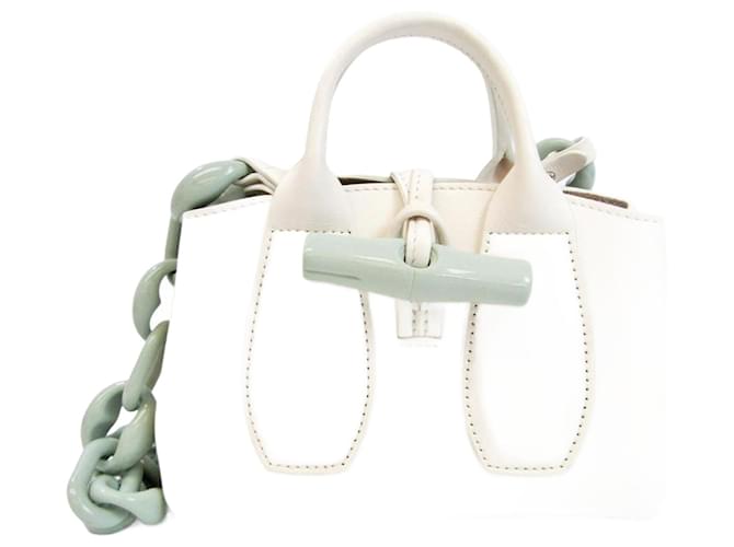 LONGCHAMP White Leather ref.993133 - Joli Closet
