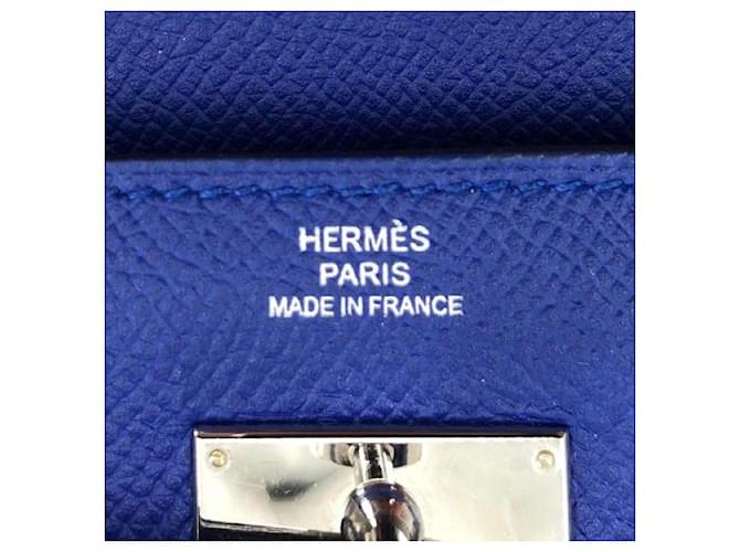 Hermès Kelly Classic Wallet Blue Leather ref.999408 - Joli Closet