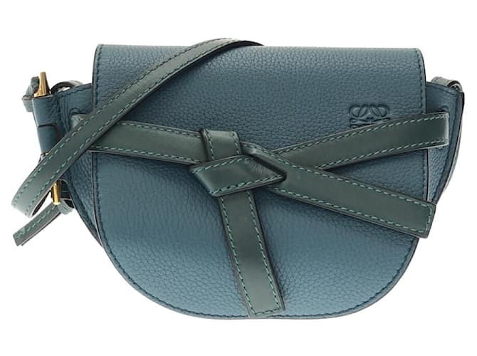 Loewe Gate Blue Leather ref.1014339 - Joli Closet