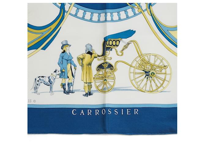 Hermès Carré 90 Bodybuilder Blue 1975 Silk ref.1021234 - Joli Closet