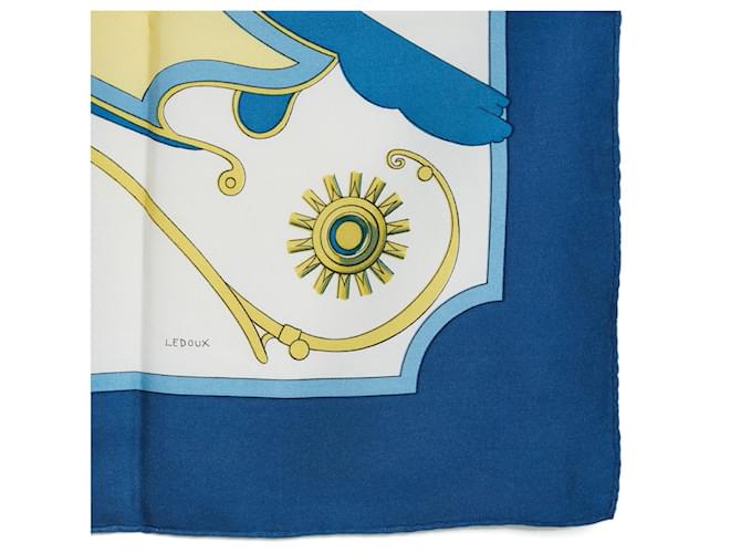 Hermès Carré 90 Bodybuilder Blue 1975 Silk ref.1021234 - Joli Closet