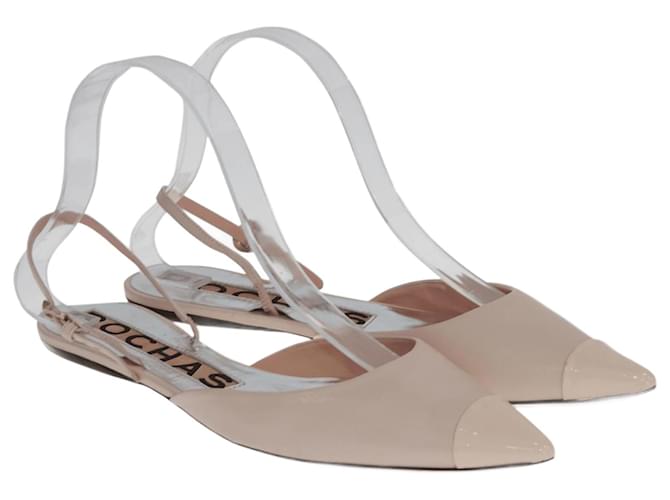 Rochas Light Pink Slingback Pointed Toe Slides Leather ref.1035602 ...