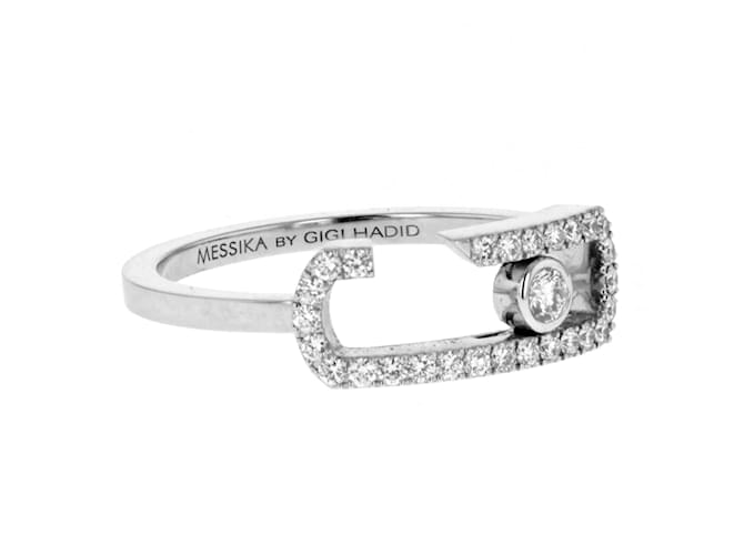 Bague Messika Gigi Hadid Move Addiction White White gold ref.1081322 ...