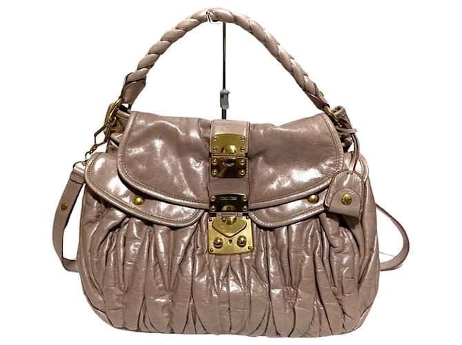 Miu Miu Gathered Pink Leather ref.1085390 - Joli Closet