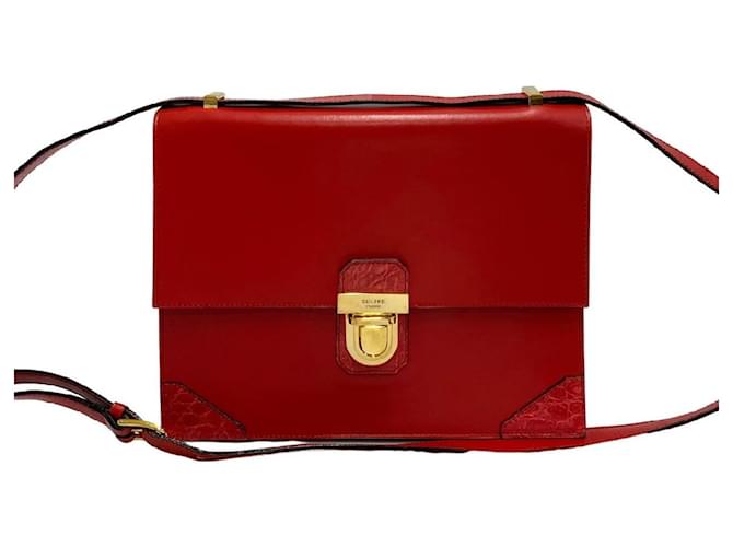 Céline Celine Red Leather ref.1093306 - Joli Closet