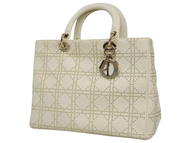 Dior Lady Dior White Leather ref.1115000 - Joli Closet