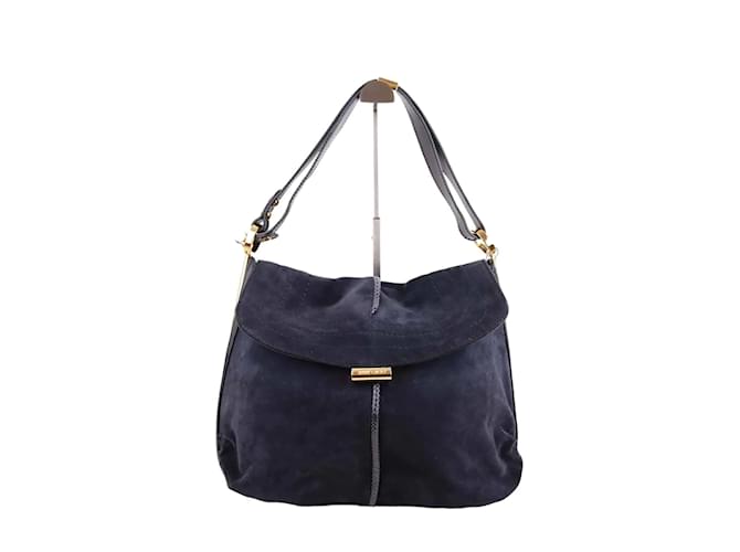 Jimmy Choo Suede shoulder bag Blue Deerskin ref.1202418 - Joli Closet