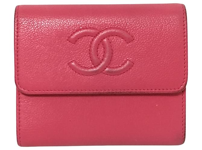 Chanel Logo CC Pink Leather ref.1204251 - Joli Closet