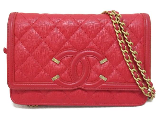 Chanel Red Leather ref.1215353 - Joli Closet