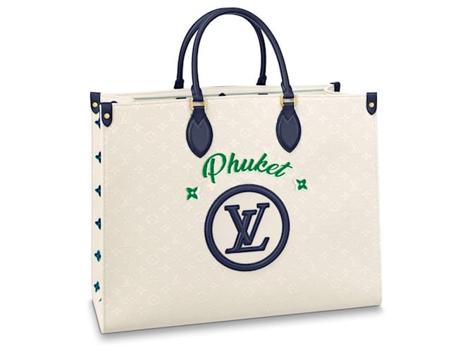 Louis Vuitton LV Onthego GM in Resort new Beige Cloth ref.1241761 ...