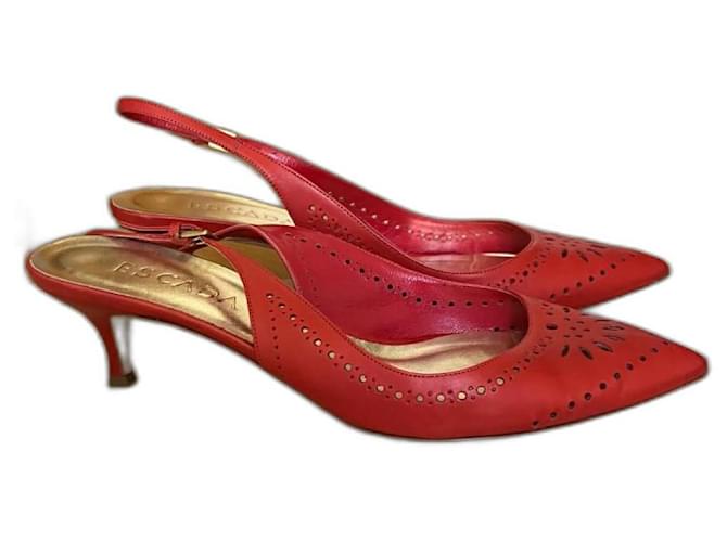 Red Escada pumps size 39 Leather ref.1245324 - Joli Closet
