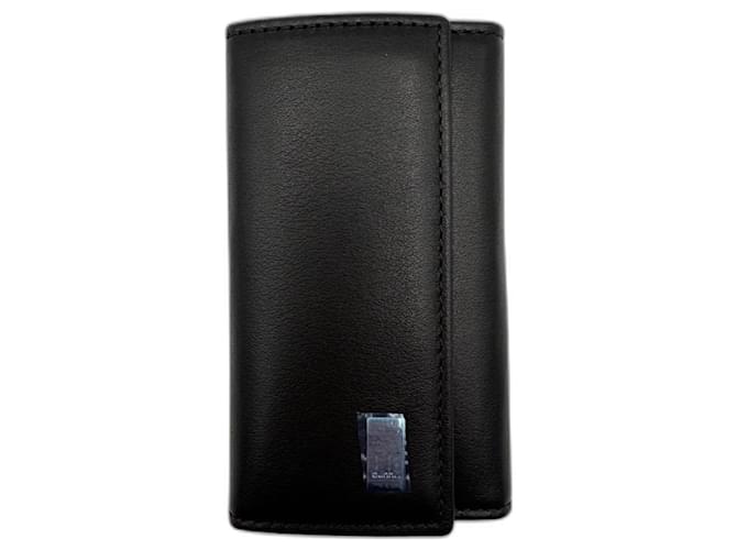 Alfred Dunhill Dunhill smooth black leather keychain ref.1316571 - Joli ...