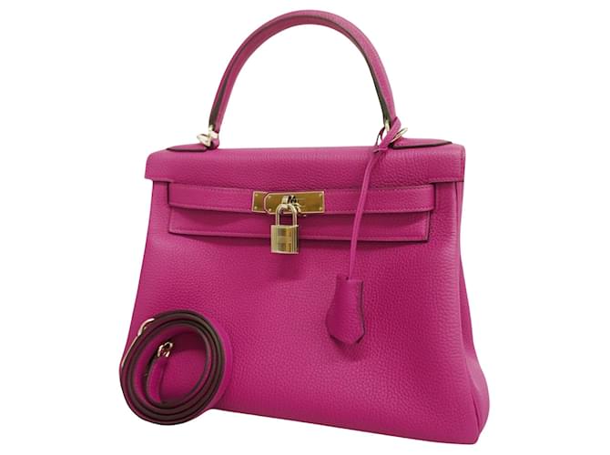Hermès hermes kelly 28 Pink Leather ref.1359906 - Joli Closet