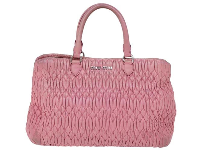 Miu Miu Materasse Hand Bag Leather 2way Pink Auth ep4153 ref.1368200 - Joli Closet