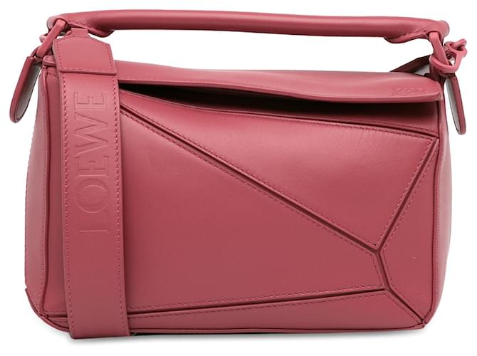 LOEWE Pink Small Puzzle Bag Leather Pony-style calfskin ref.1381982 ...