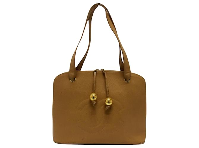 Chanel Coco Mark Beige Leather ref.1430331 - Joli Closet