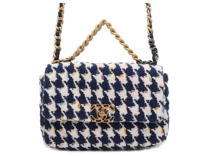 Chanel Chanel 19 Blue Tweed ref.1440297 - Joli Closet