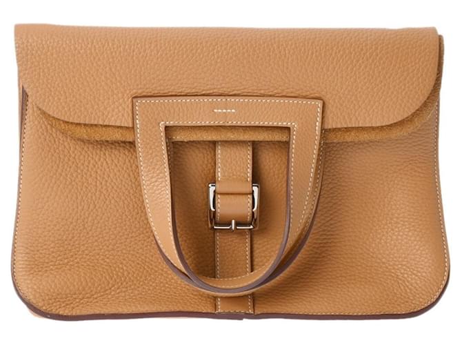 Hermès Halzan Brown Leather ref.1441777 - Joli Closet