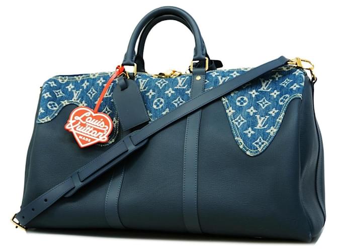 Louis Vuitton Keepall Bandouliere 45 Blue Denim ref.1449918 - Joli Closet