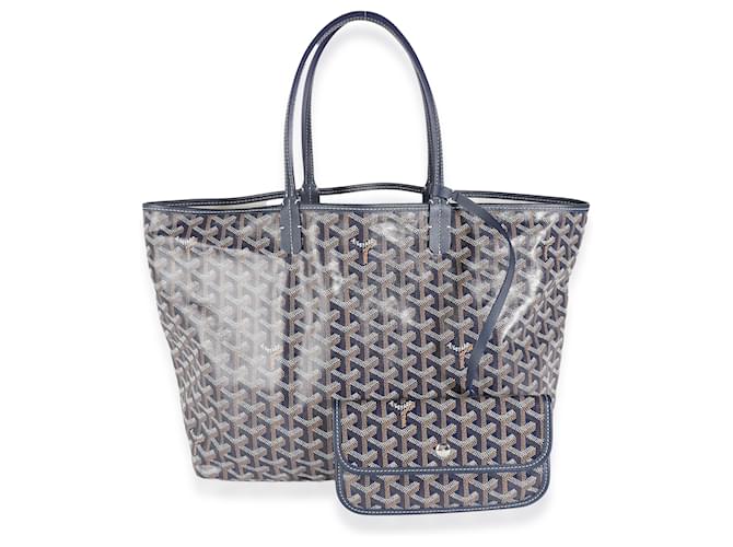 Goyard Navy Goyardine Canvas Saint Louis PM Blue Cloth ref.1562760 ...