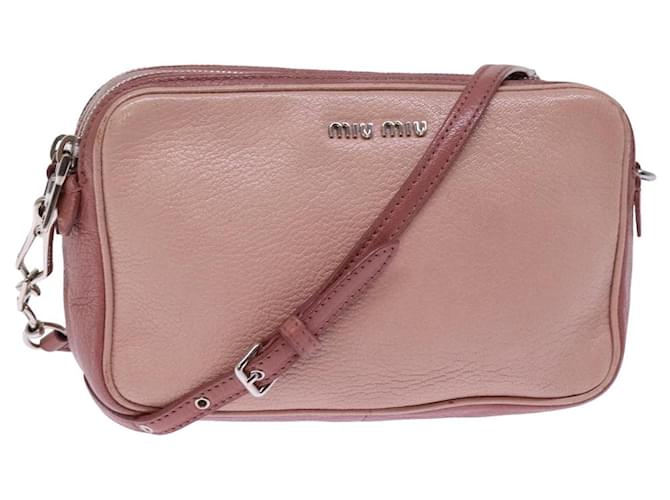 Miu Miu Shoulder Bag Pink Leather ref.1585101 - Joli Closet