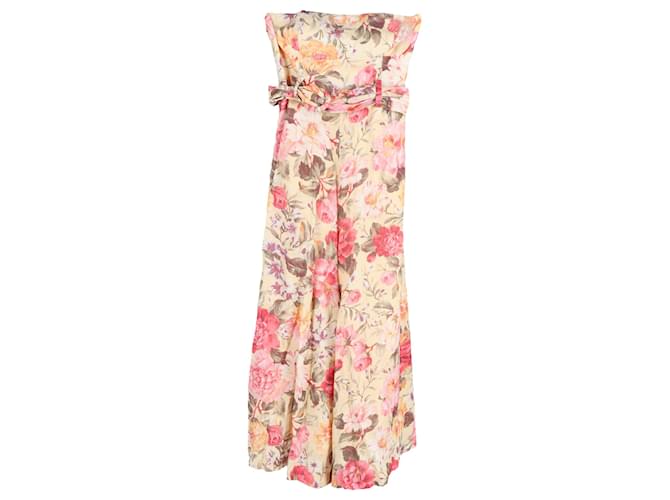 Zimmermann Honour Strapless Jumpsuit In Floral-Print Linen ref.1623745 ...