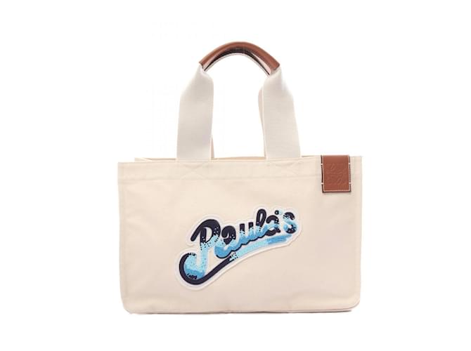 Loewe Paula's Cabas Tote Bag Cream Cloth ref.1626780 - Joli Closet