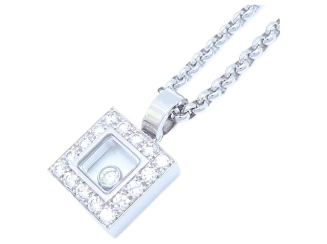 Chopard Happy Diamond Square Necklace White gold ref.1629648 - Joli Closet