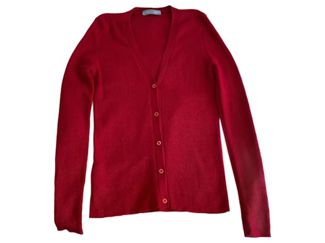 PRADA Cashmere cardigan Red ref.1638185 - Joli Closet