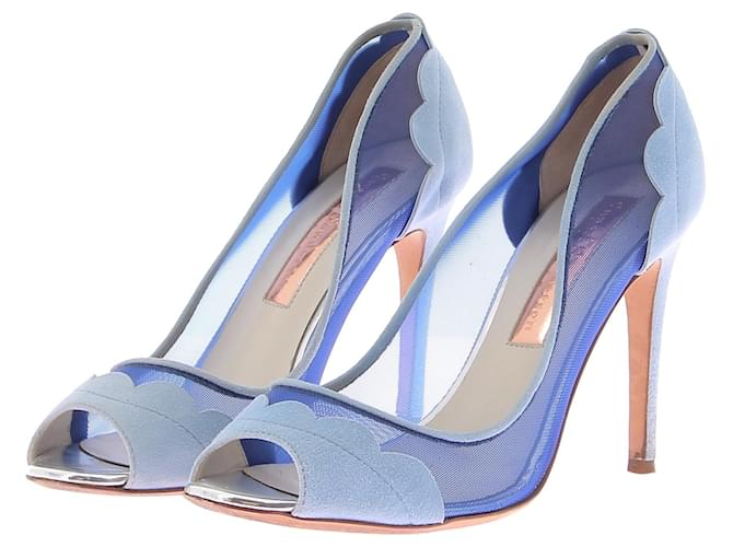 Rupert Sanderson heels T.EU 37 Leather Blue ref.1639397 - Joli Closet