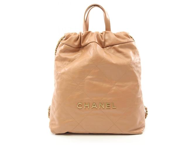 Chanel CHANEL 22 Beige Leather ref.1814515 - Joli Closet