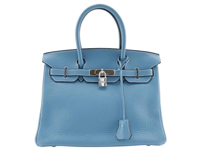 Hermès Hermes Birkin 30 Handbag Blue Jean Leather ref.1853308 - Joli Closet